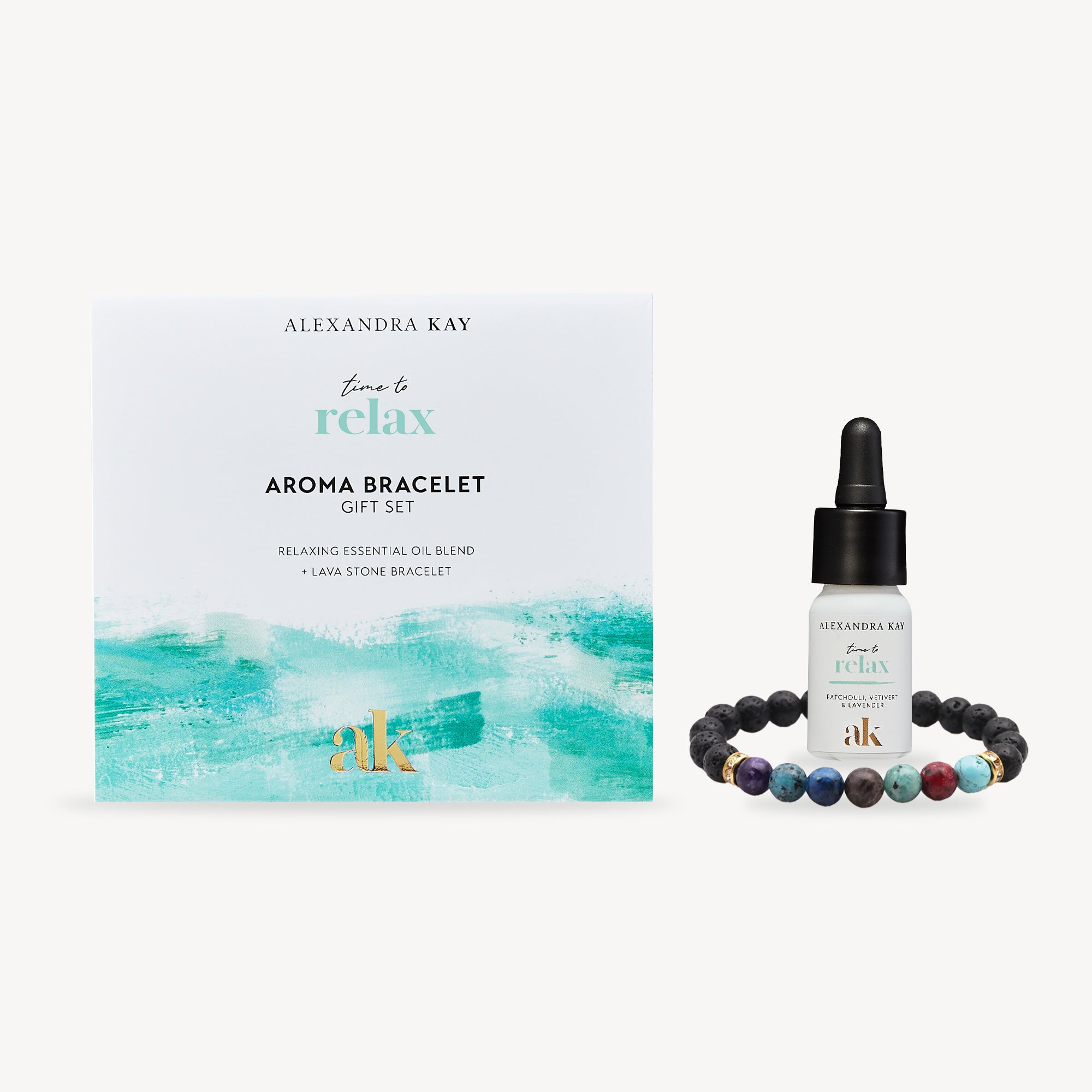 Time to Relax Aroma Bracelet Gift Set | Aromatherapy Bracelet – Green ...