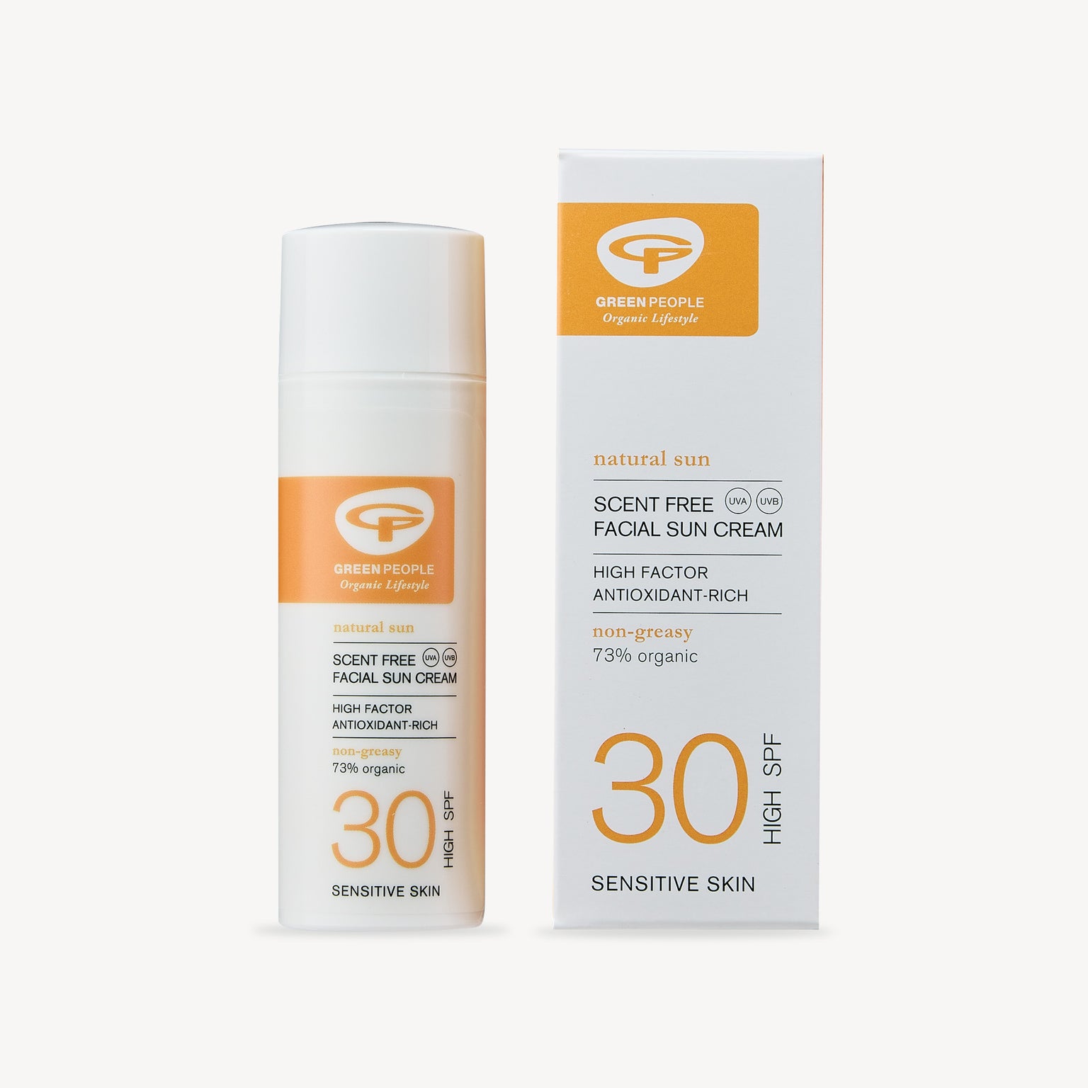 Scent Free Facial Sun Cream SPF30 50ml | Natural & Organic – Green People