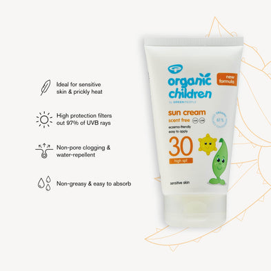 Organic Children Scent Free Sun Cream SPF30 150ml | Natural for Kids ...