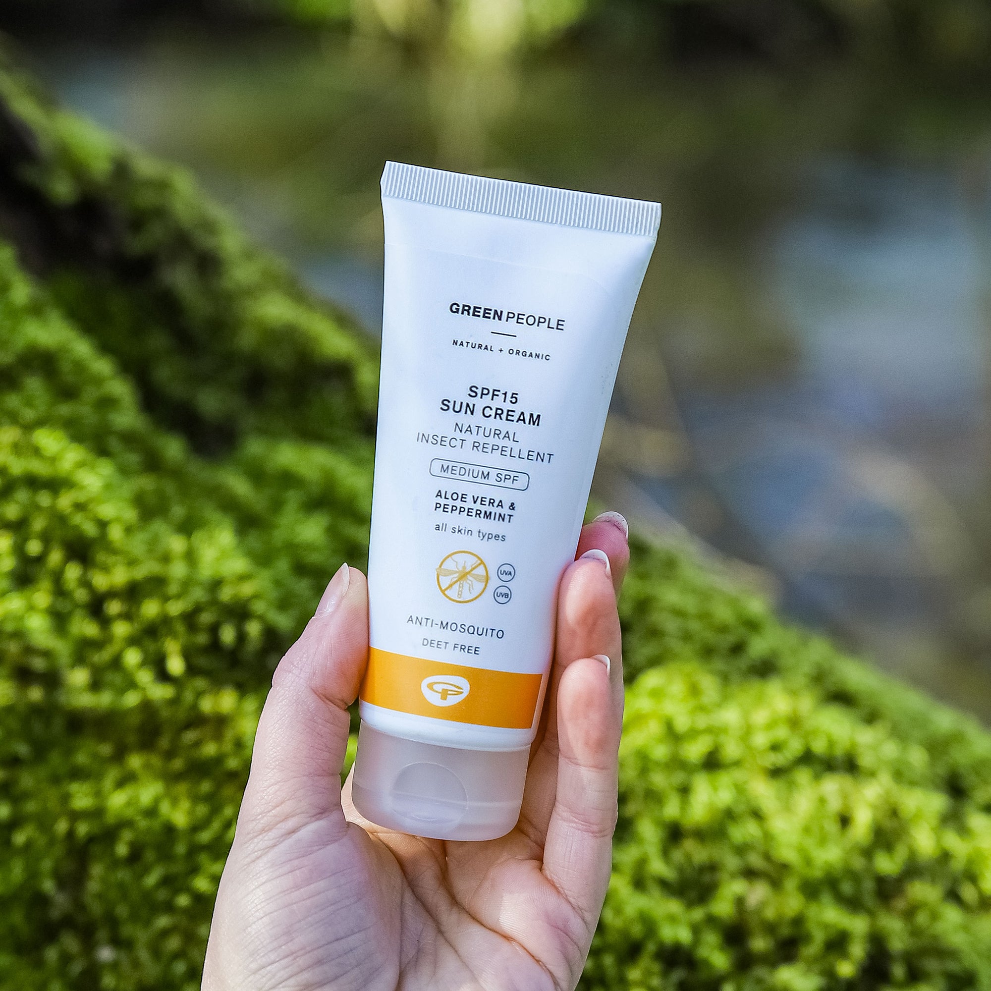 SPF15 Sun Cream with Natural Insect Repellent 100ml Certified Organic Green People