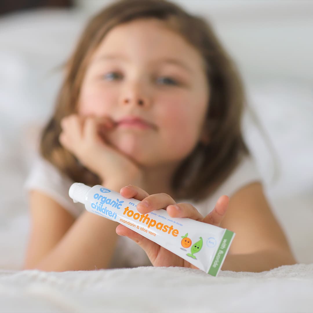 Organic Children Mandarin & Aloe Vera Fluoride Toothpaste for Kids ...